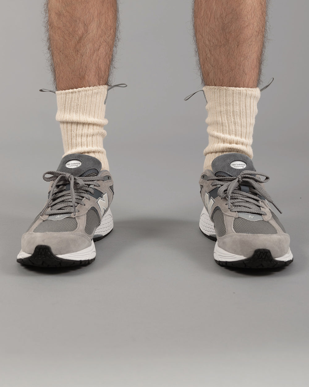Reflective Organic Crew Socks | Cream – (multee)project